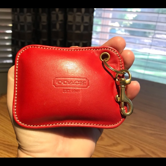 Coach | Accessories | Coach 941 Red Leather Bean Bag Paperweight | Poshmark